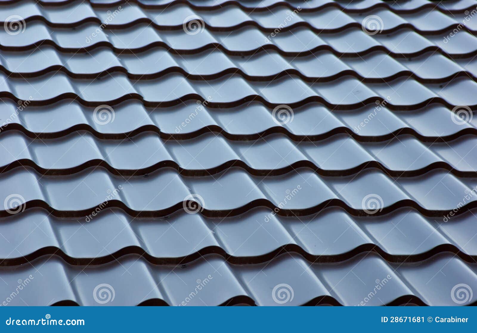 Blue metal tile roof stock image. Image of industrial - 28671681