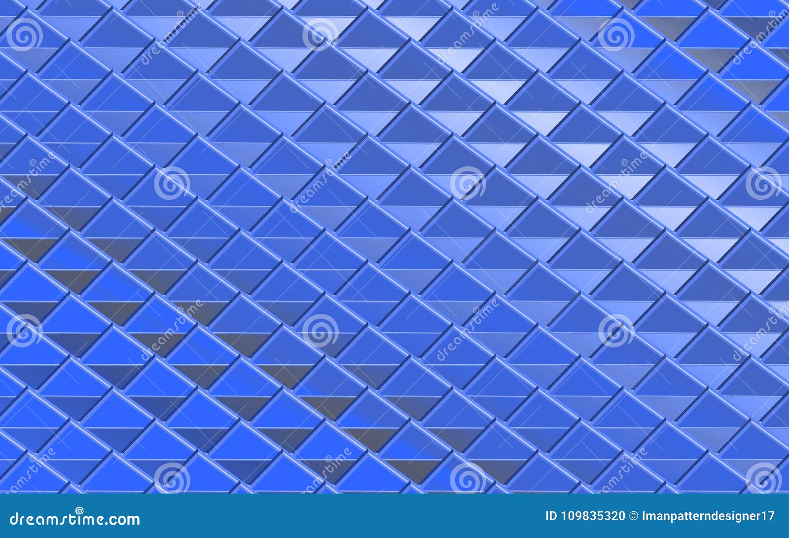 Blue Metallic Abstract Background of Triangles Stock Illustration ...