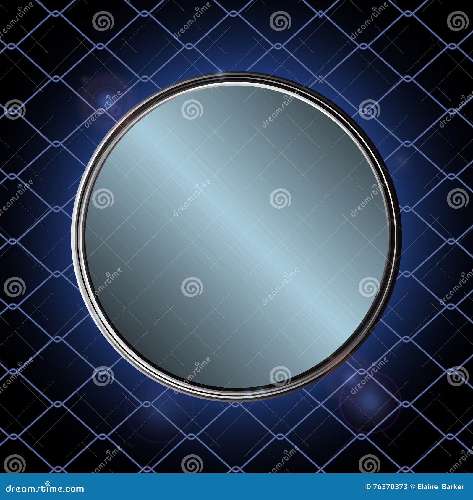 Blue Metallic Border Over Black Cage Stock Illustration - Illustration ...
