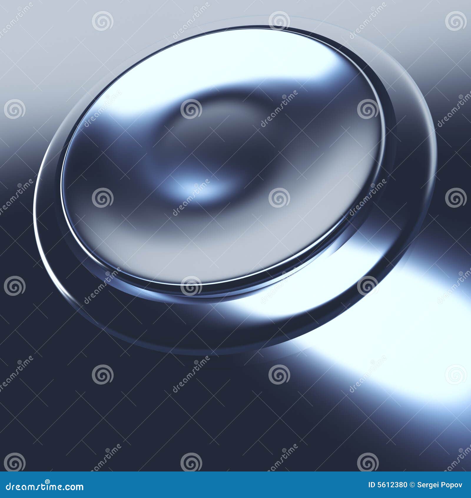 Blue metallic button stock illustration. Illustration of danger - 5612380