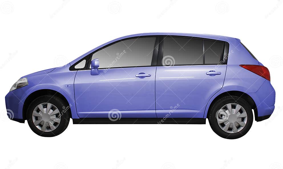 Blue Metallic Car Isolated on White Stock Photo - Image of design ...