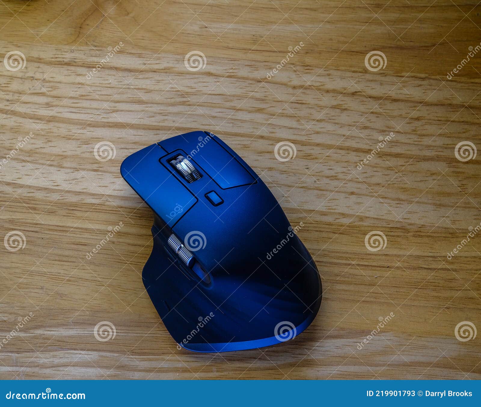Blue Metallic Computer Mouse Editorial Stock Photo - Image of office ...