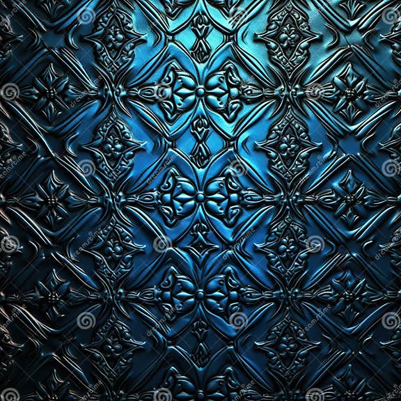 Blue Metallic Pattern. Abstract Background Stock Illustration ...