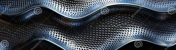 Blue Metallic Perforated Surface with Gradient Light Stock Photo ...