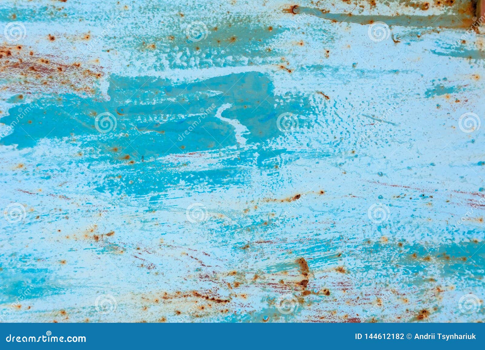 The Blue Metallic Texture is Covered with Rust Stock Photo - Image of ...