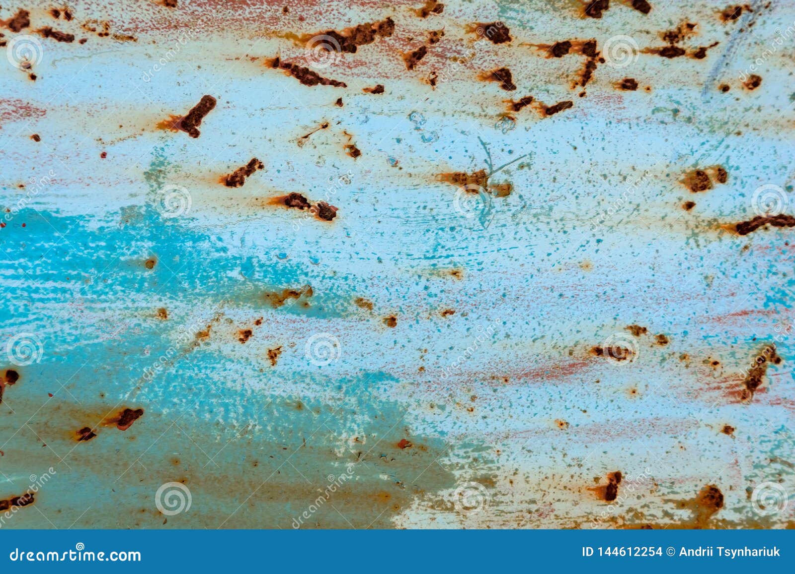 The Blue Metallic Texture is Covered with Rust Stock Photo - Image of ...