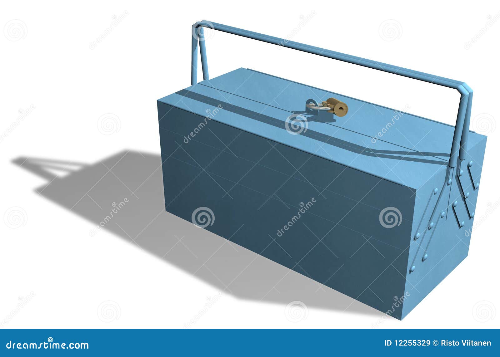 Blue metallic toolbox stock illustration. Illustration of contractor ...