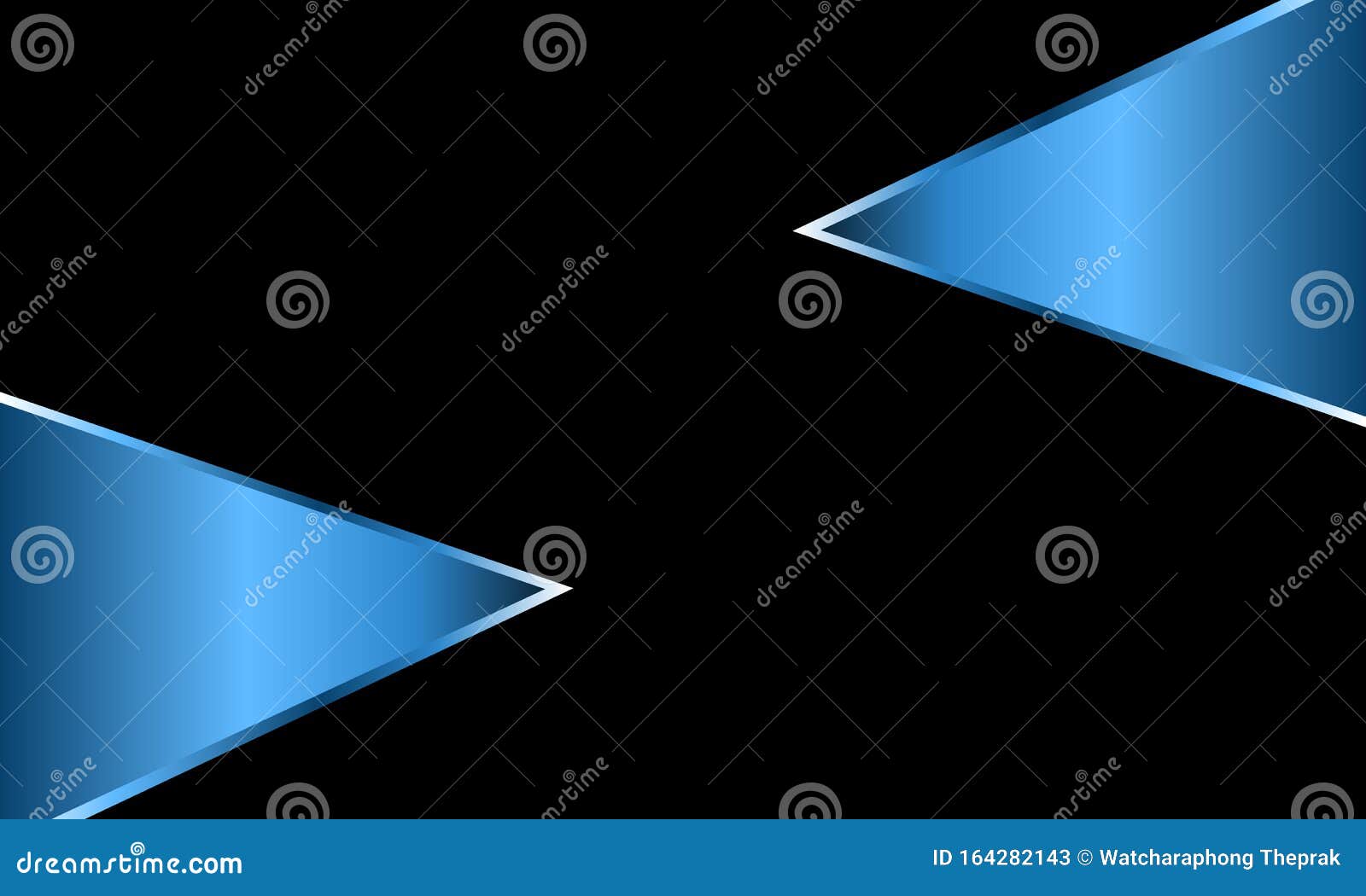 Blue Metallic Triangle Shape Background Stock Vector - Illustration of ...