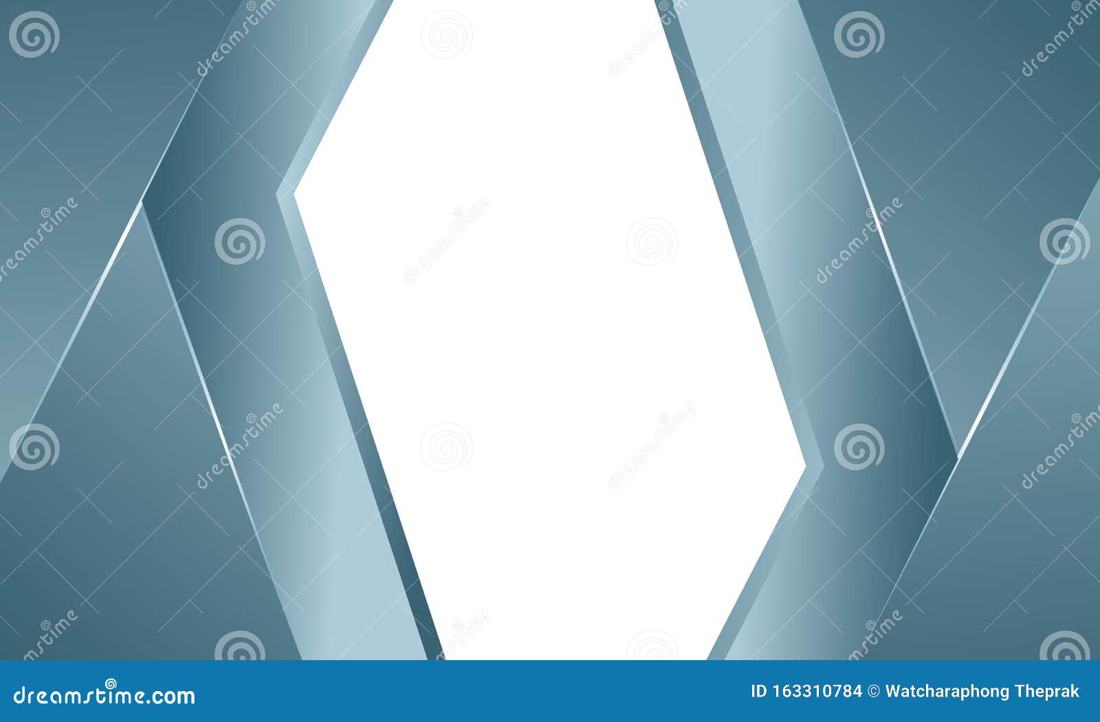 Blue Metallic Triangle Shape White Background Stock Vector ...