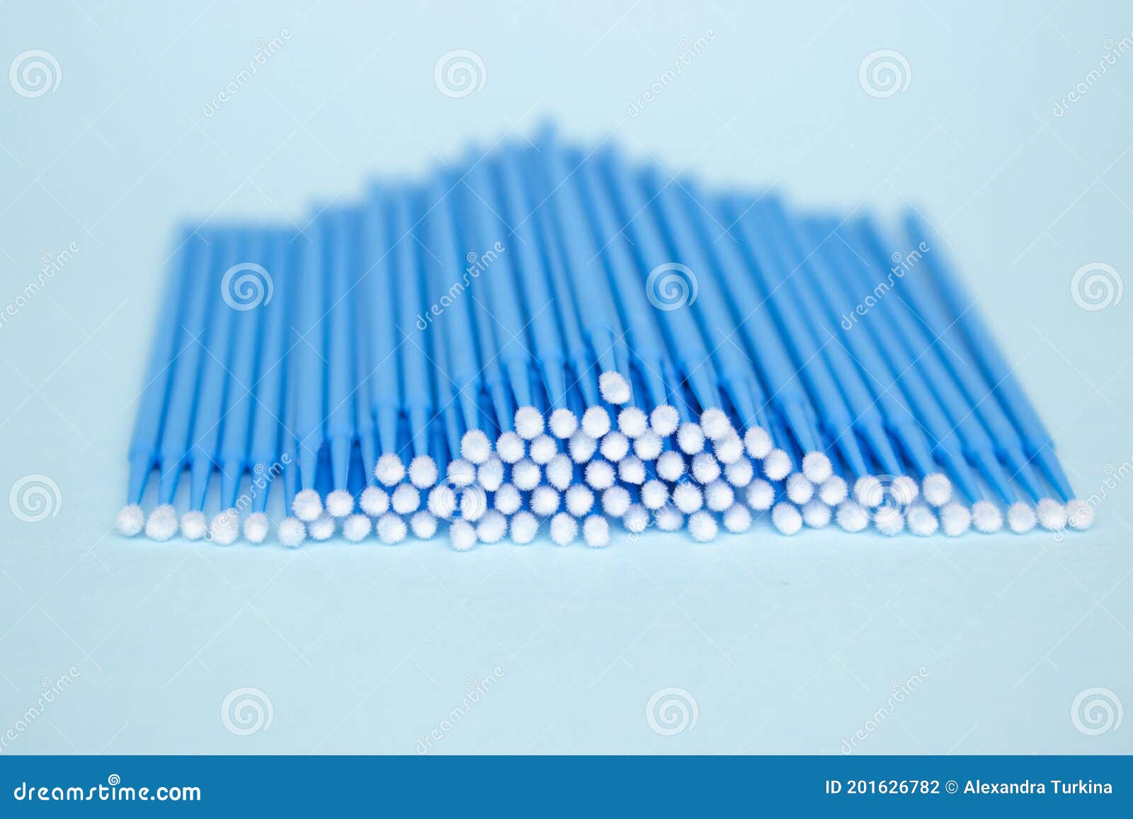 Blue Microbrushes, Small Brushes for Cleaning Eyelashes and Teeth. Blue ...