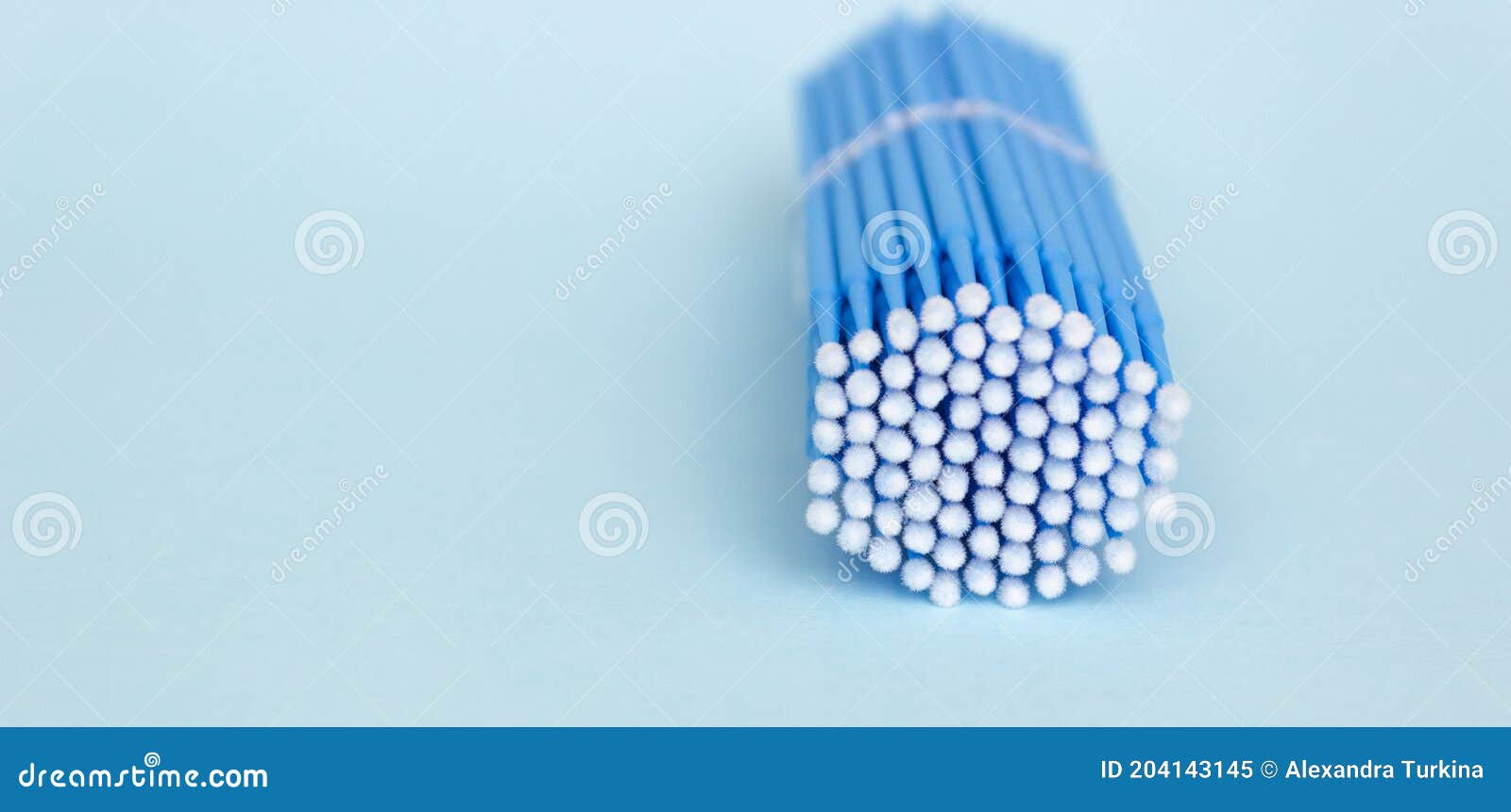 Blue Microbrushes, Small Brushes for Cleaning Eyelashes and Teeth. Blue ...