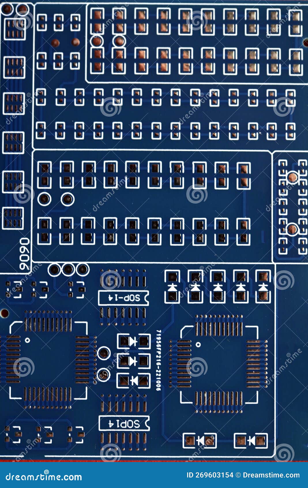 Blue Microcontroller Chip. a Chip with a Processor Stock Photo - Image ...