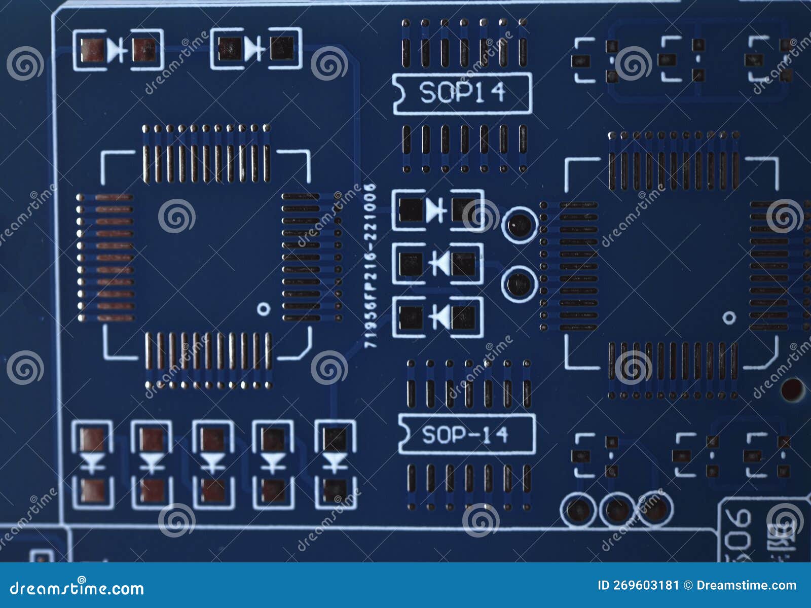 Blue Microcontroller Chip. a Chip with a Processor Stock Image - Image ...