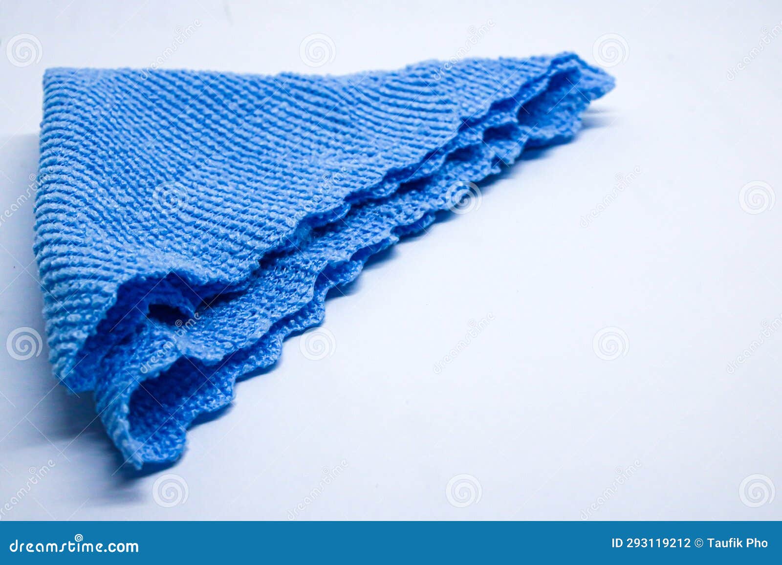 Blue Microfiber Cloth Isolated on White Background Stock Photo - Image ...