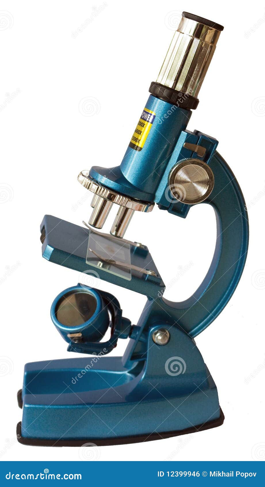 Blue microscope stock photo. Image of medicine, experiment - 12399946