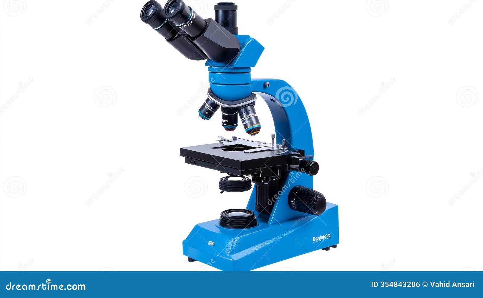 Blue Microscope Cartoon Vector | CartoonDealer.com #101725631