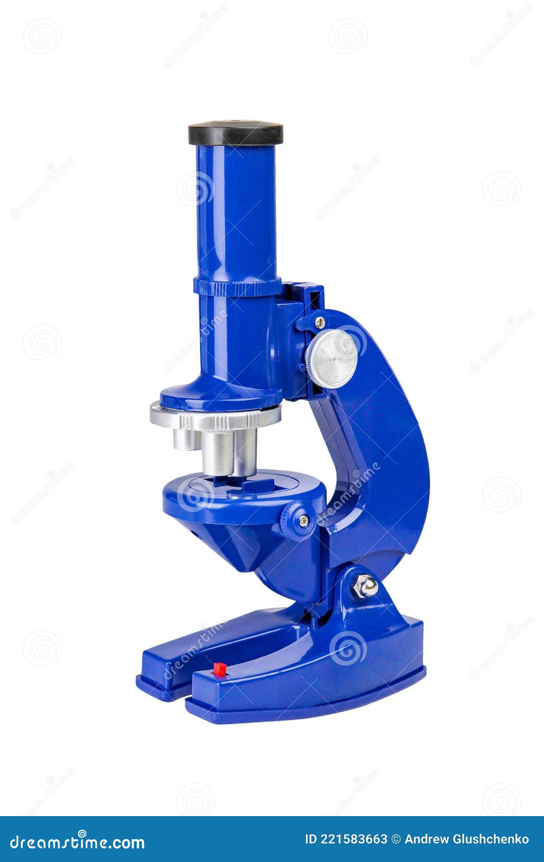 Blue Microscope on White Background, Isolated Image Stock Image - Image ...