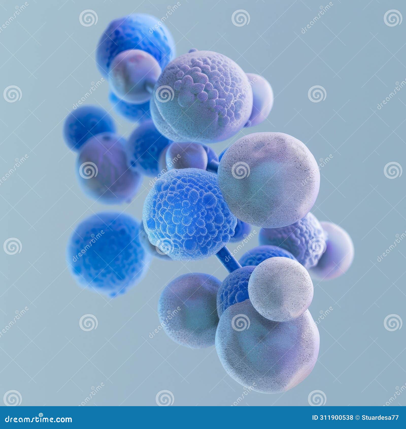 Blue Microscopic Cell Organisms Stock Photography | CartoonDealer.com ...