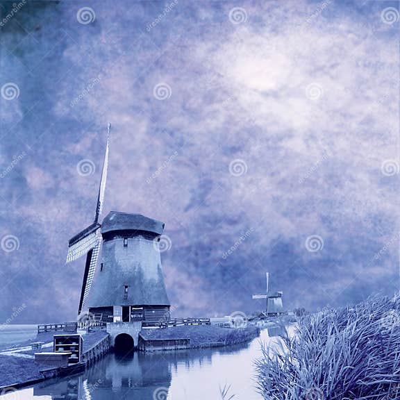 Blue mills stock photo. Image of historical, rotation - 2775672