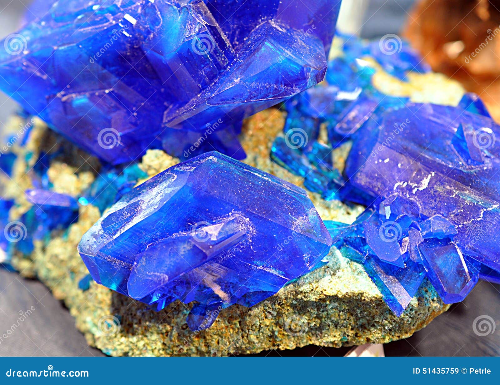 Blue mineral stock image. Image of stone, jewel, view - 51435759