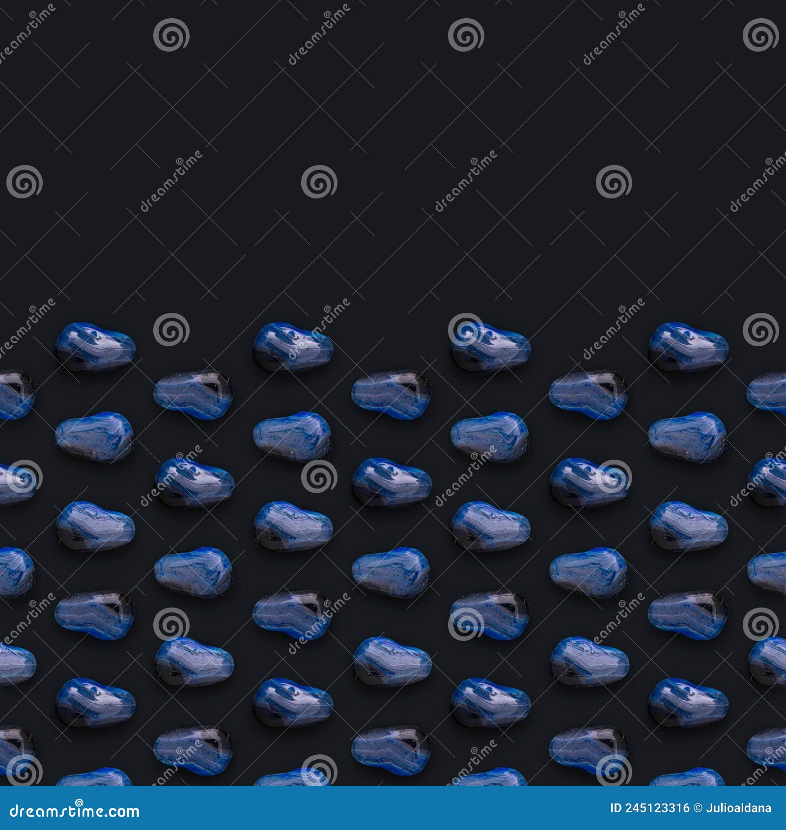 Blue Mineral Gemstones Composition 3D Illustration Render. Stock Photo ...