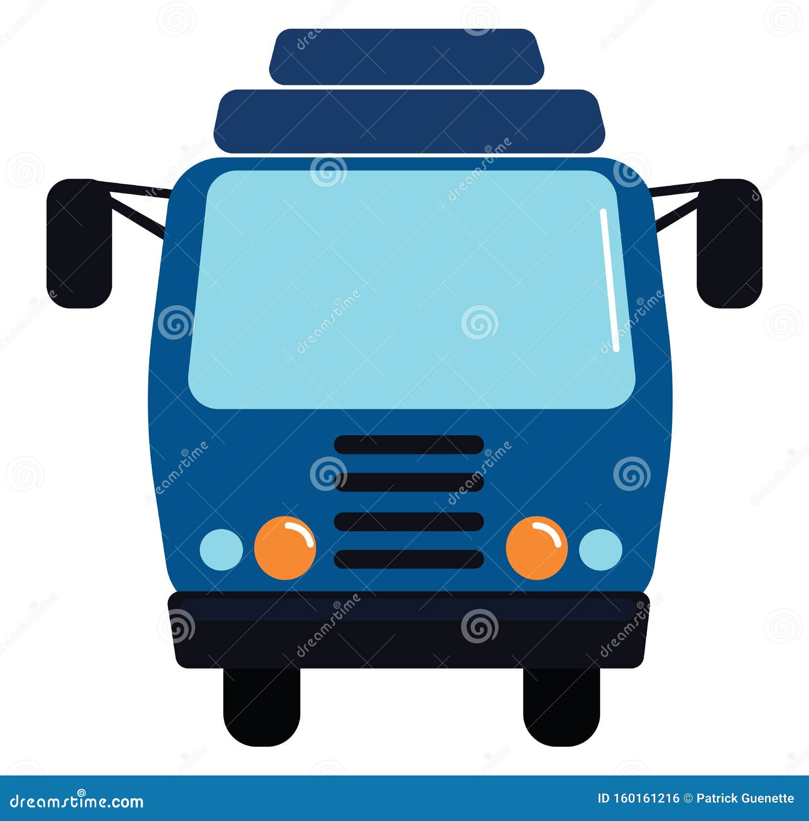 A Blue Mini Bus, Vector or Color Illustration Stock Vector ...