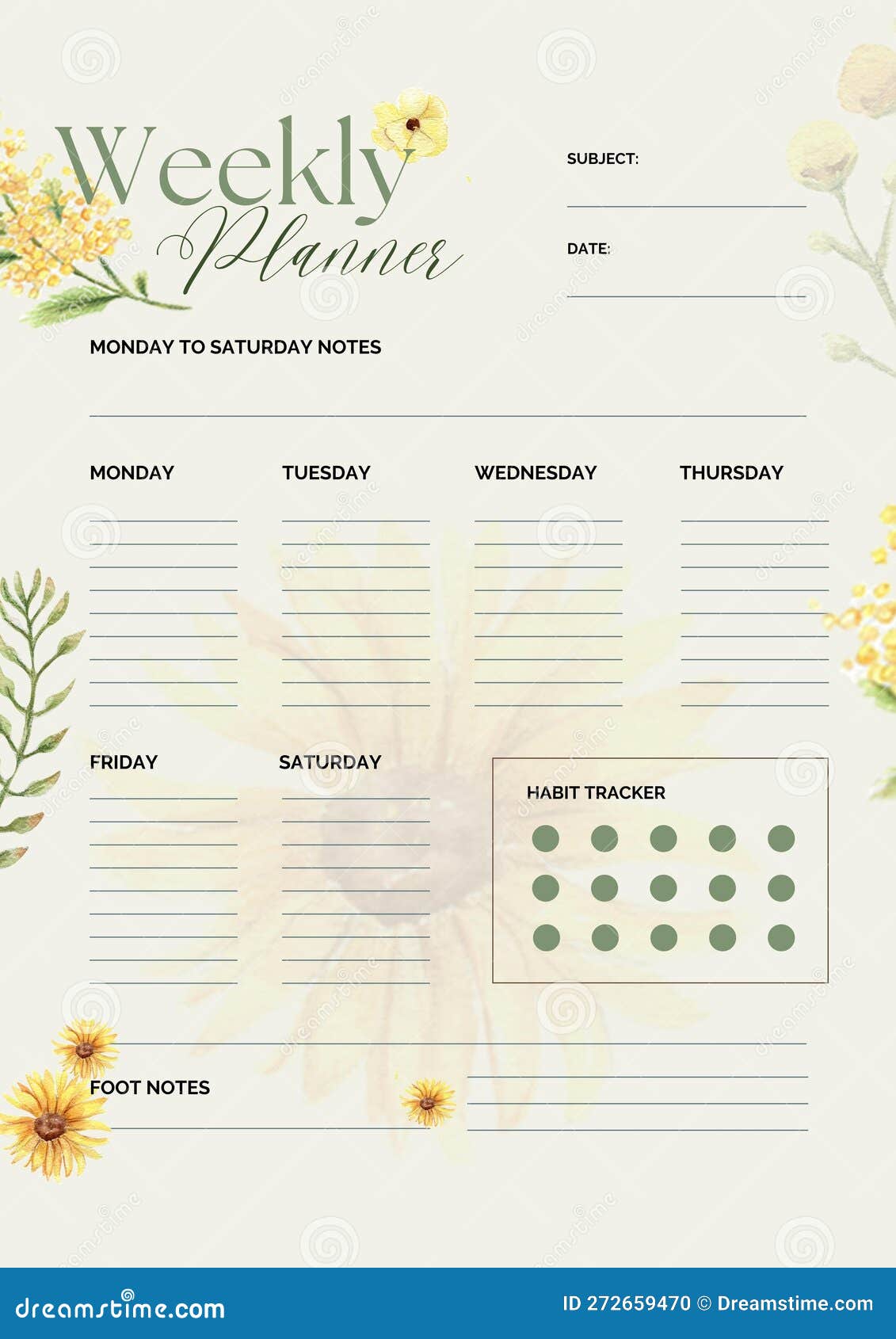 Minimalistic Planners , daily, Weely, Monthly. Stock Illustration ...