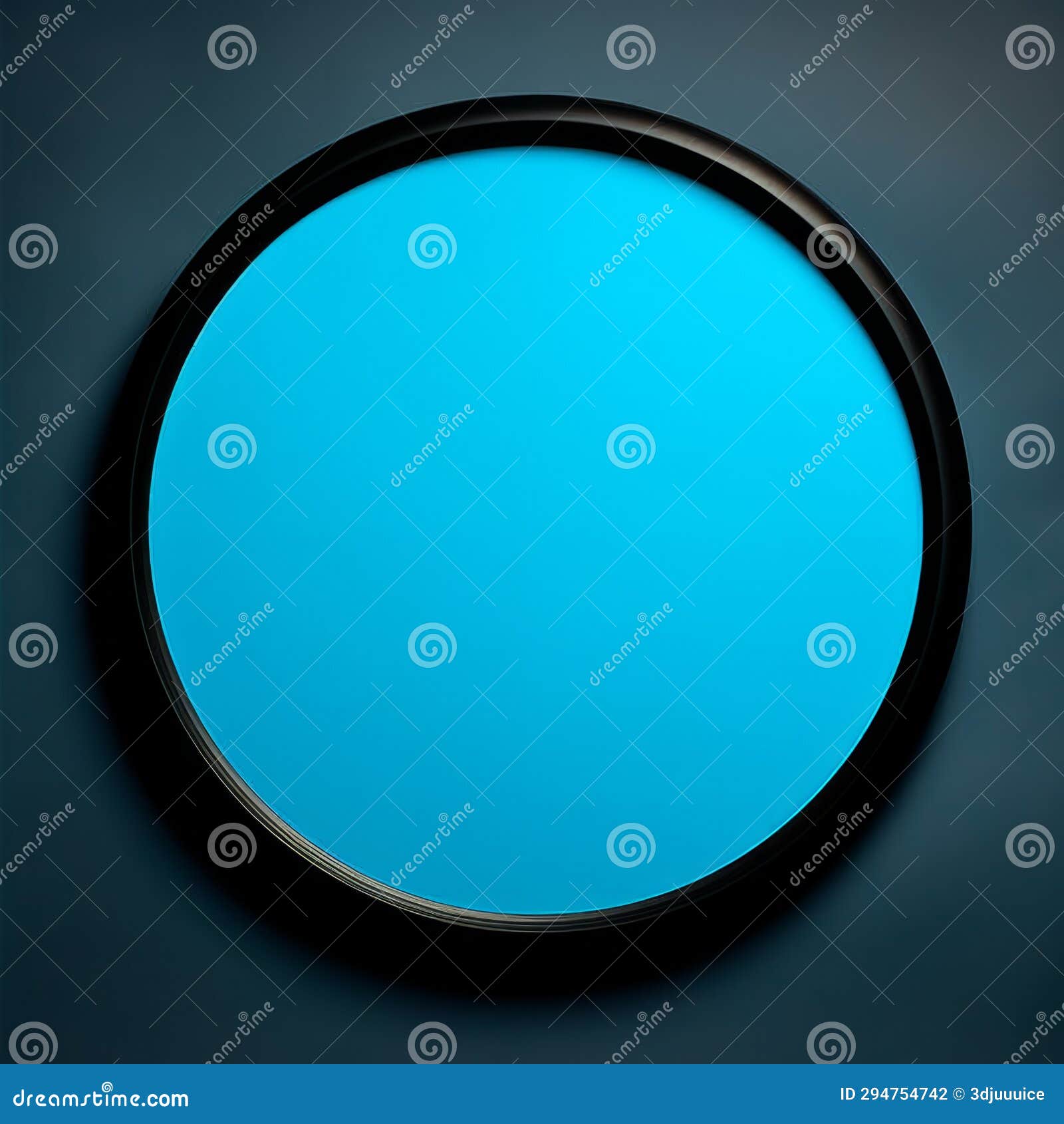 Blue Minimalistic Round Picture Frame. Stock Illustration ...