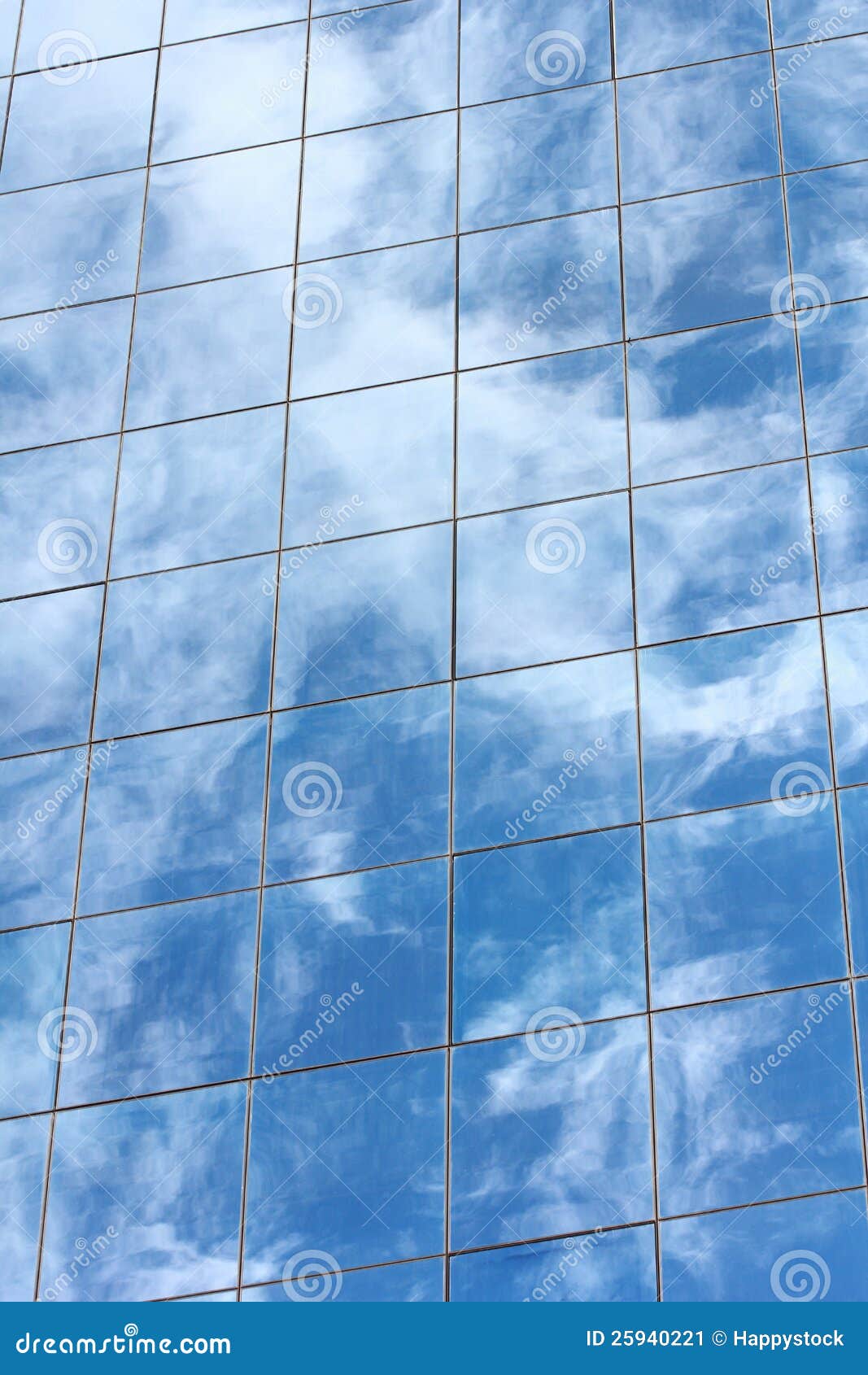 Blue Mirror Glass Building, Exterior Building Stock Image - Image of ...