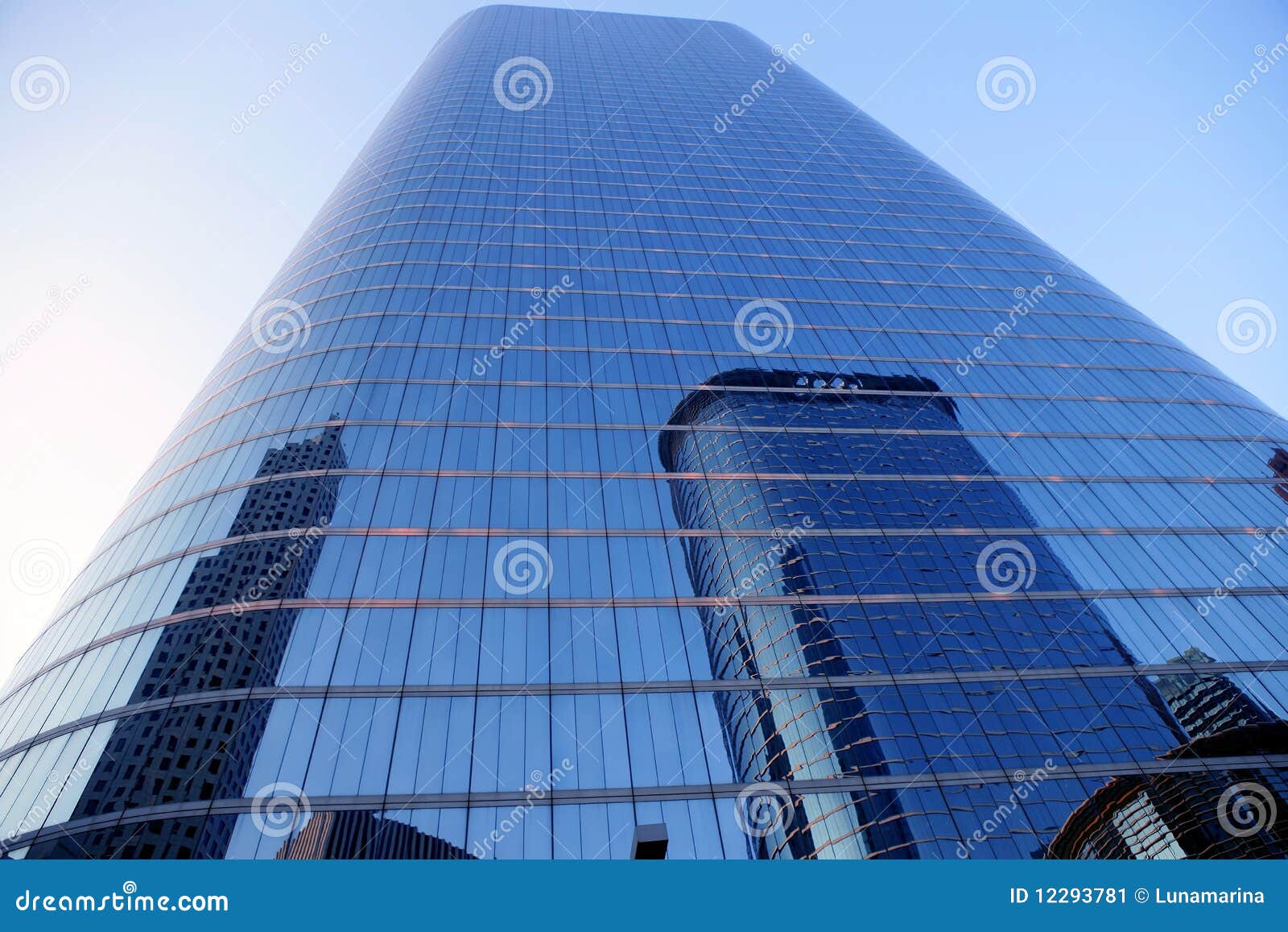 Blue Mirror Glass Facade Skyscraper Buildings Stock Image - Image of ...