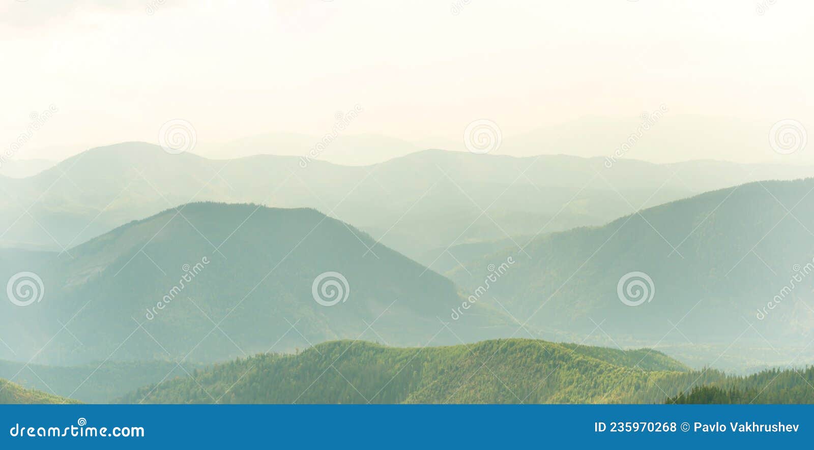 Blue Mist Mountains Landscape Stock Photo - Image of colorful, hills ...