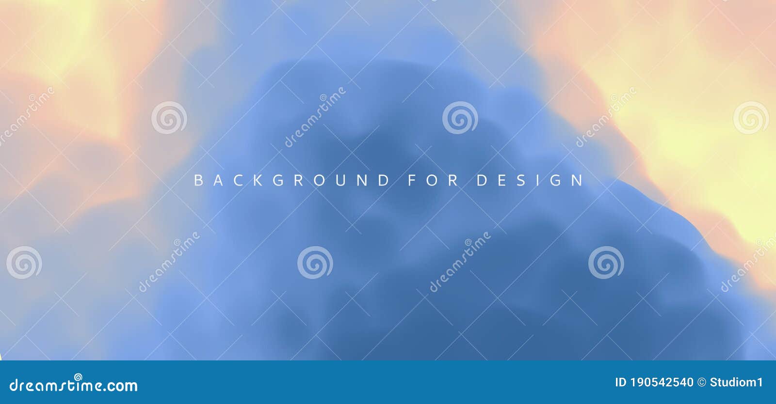 Blue Misty Background. Vector Illustration for Advertising, Marketing ...