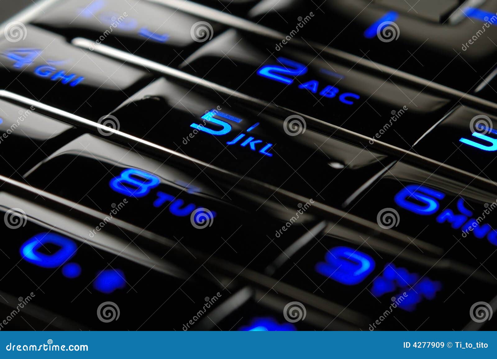 Blue Mobile Keypad Under Dark Stock Image - Image of blue, illuminate ...