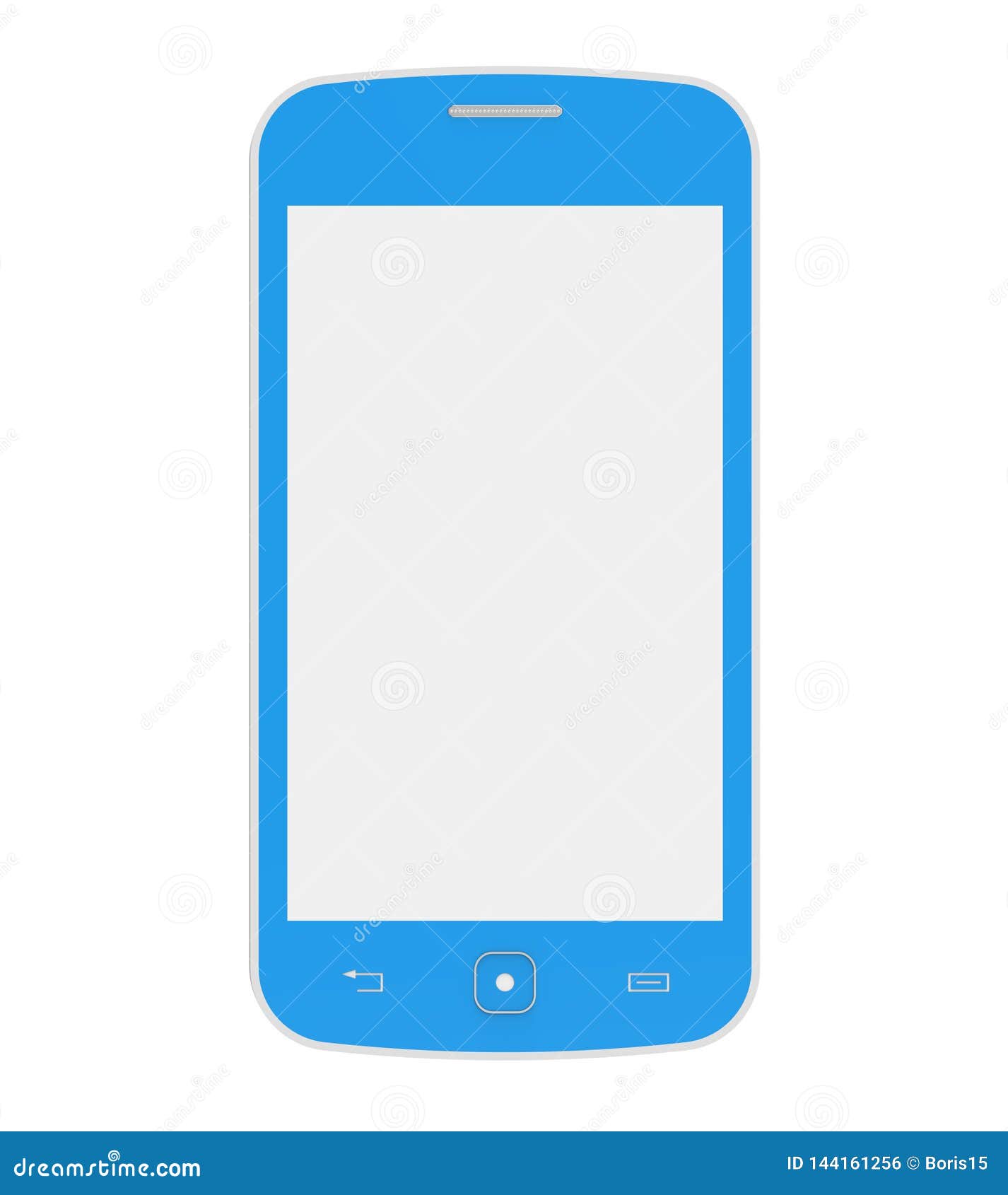 Blue mobile phone stock illustration. Illustration of display - 144161256