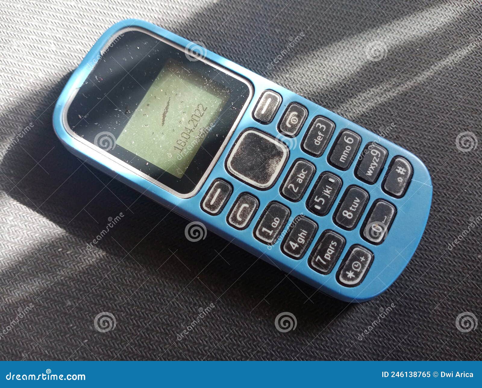 Blue Mobile Phone Design with Numeric Keyboard Stock Image - Image of ...