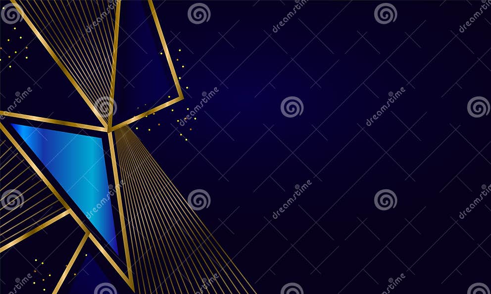 Blue Modern Abstract Triangle Design Background Stock Vector ...