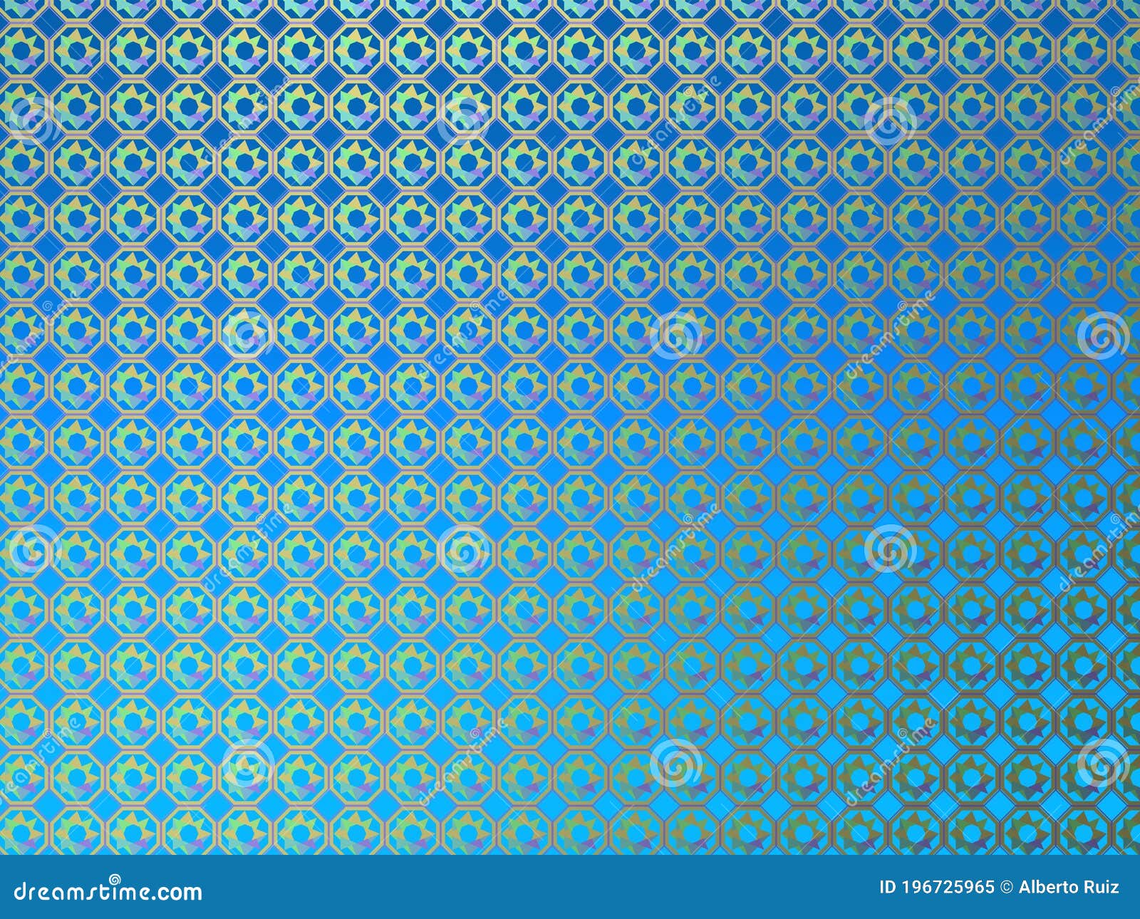 Blue Modern Arab Pattern for Tech Concept Stock Illustration ...