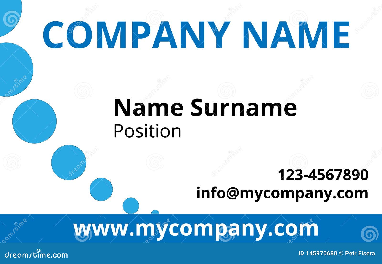 Blue Modern Business Card Design Template - Layout Editorial Image ...