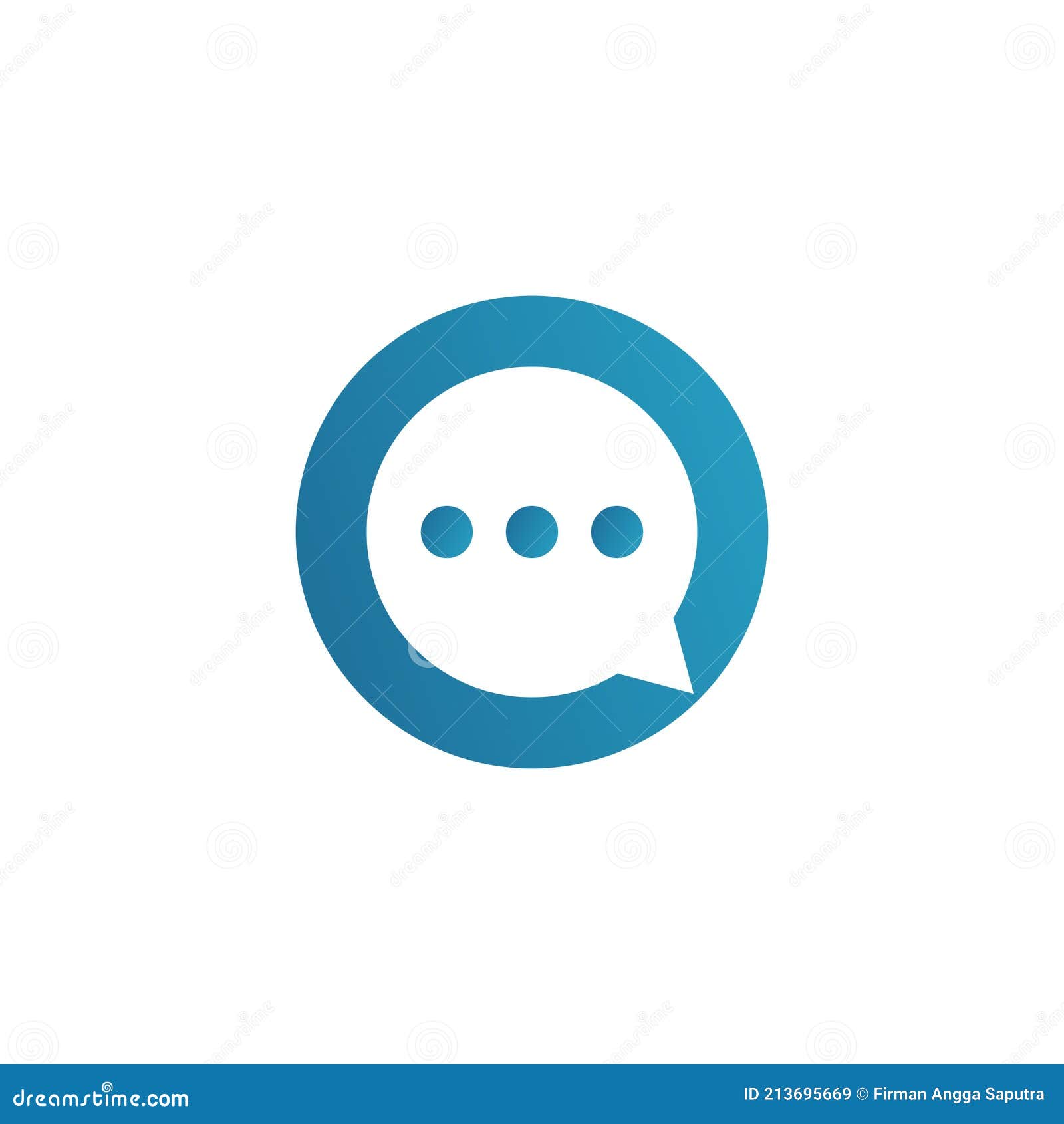 Blue Modern Chat Logo Inspirations Template Stock Vector - Illustration ...