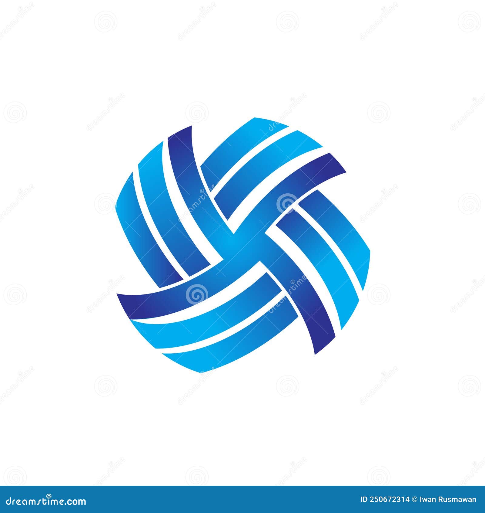 Blue Modern Circle Logo Design Stock Illustration - Illustration of ...