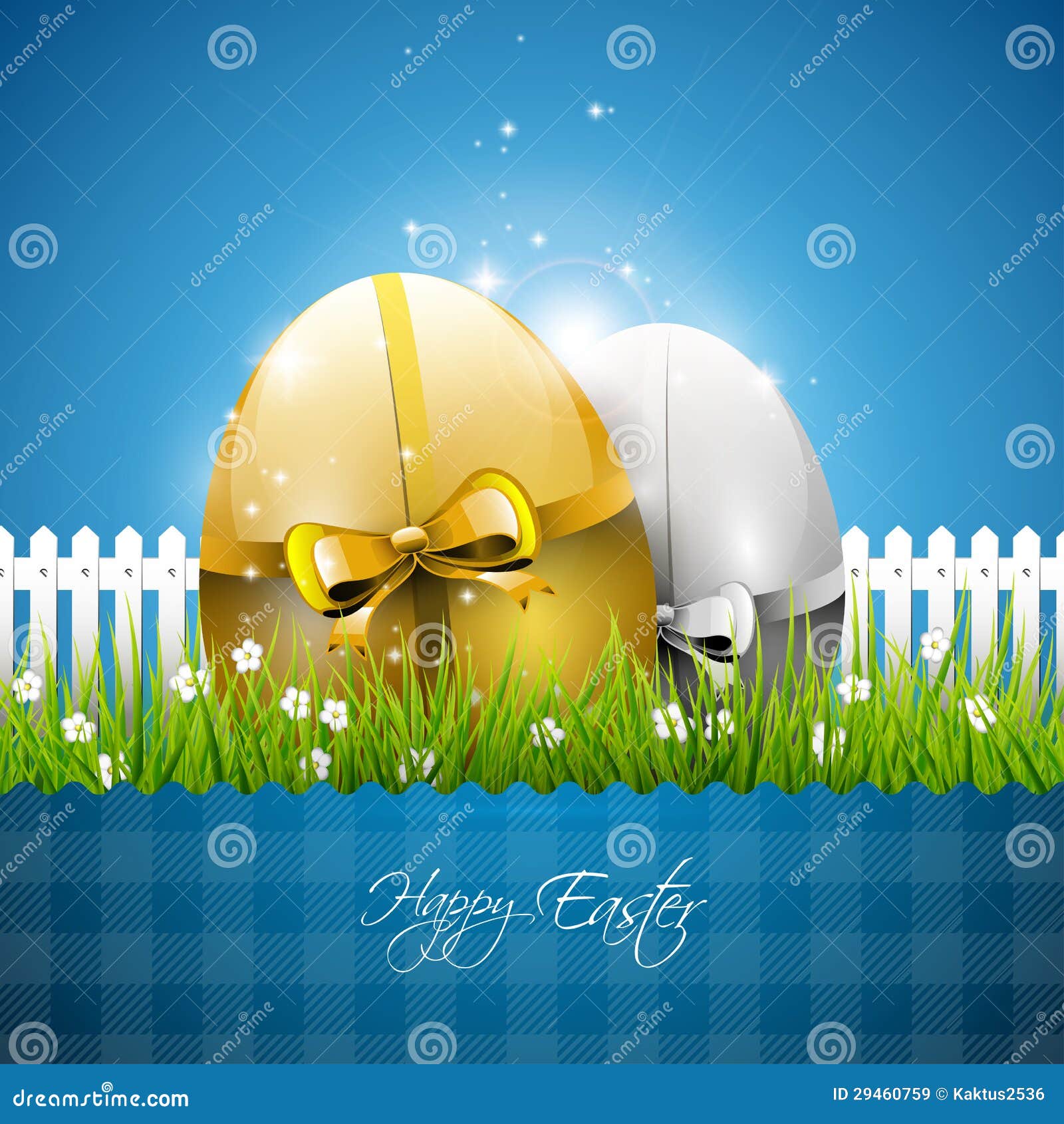 Blue Modern Easter Background Stock Vector - Illustration of grass ...