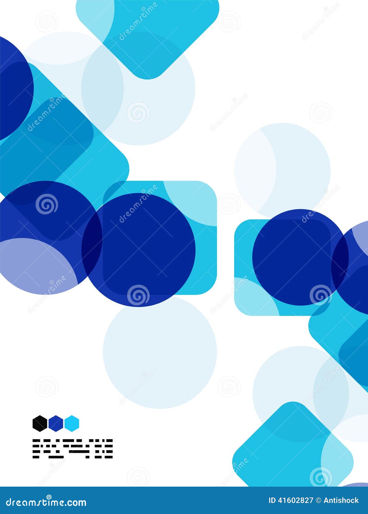 Blue Modern Geometric Design Template Stock Vector - Illustration of ...