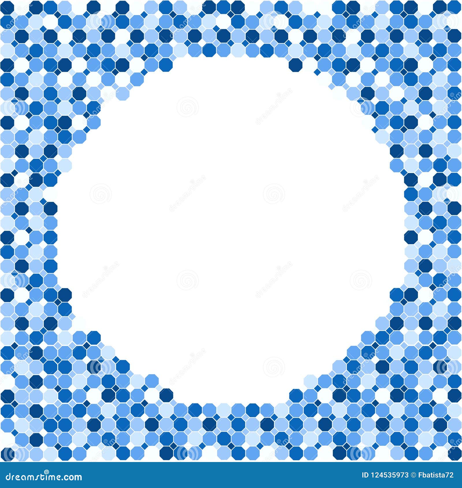 Blue Modern Geometrical Octagon Square Abstract Background Stock ...