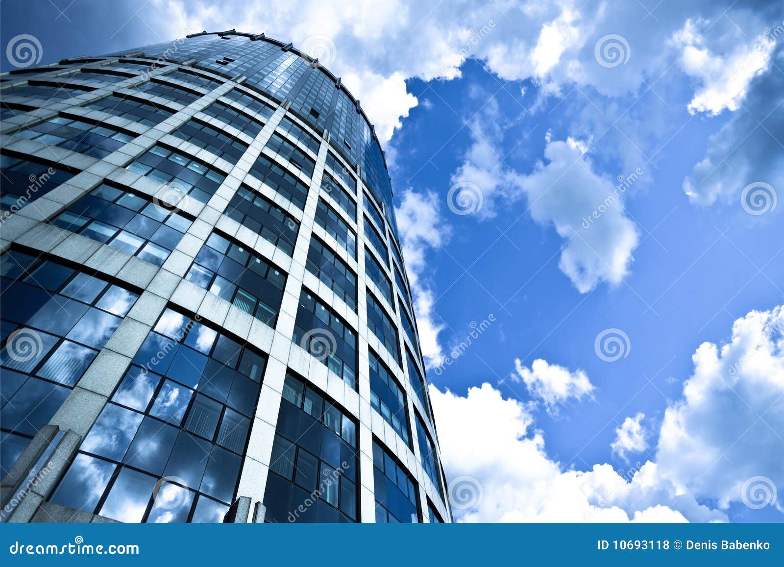 Blue Modern Office Skyscraper Stock Photo - Image of detail, bank: 10693118