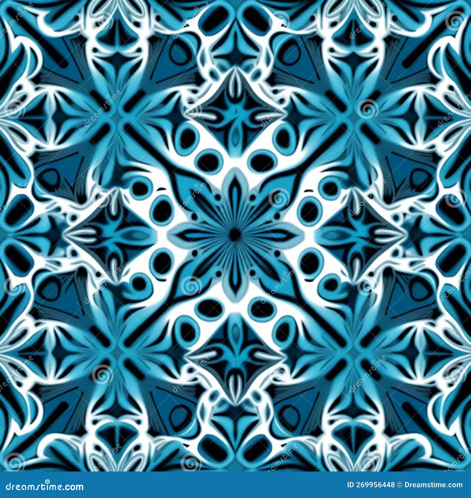 Blue Modern Pattern in Graphic Design Stock Illustration - Illustration ...