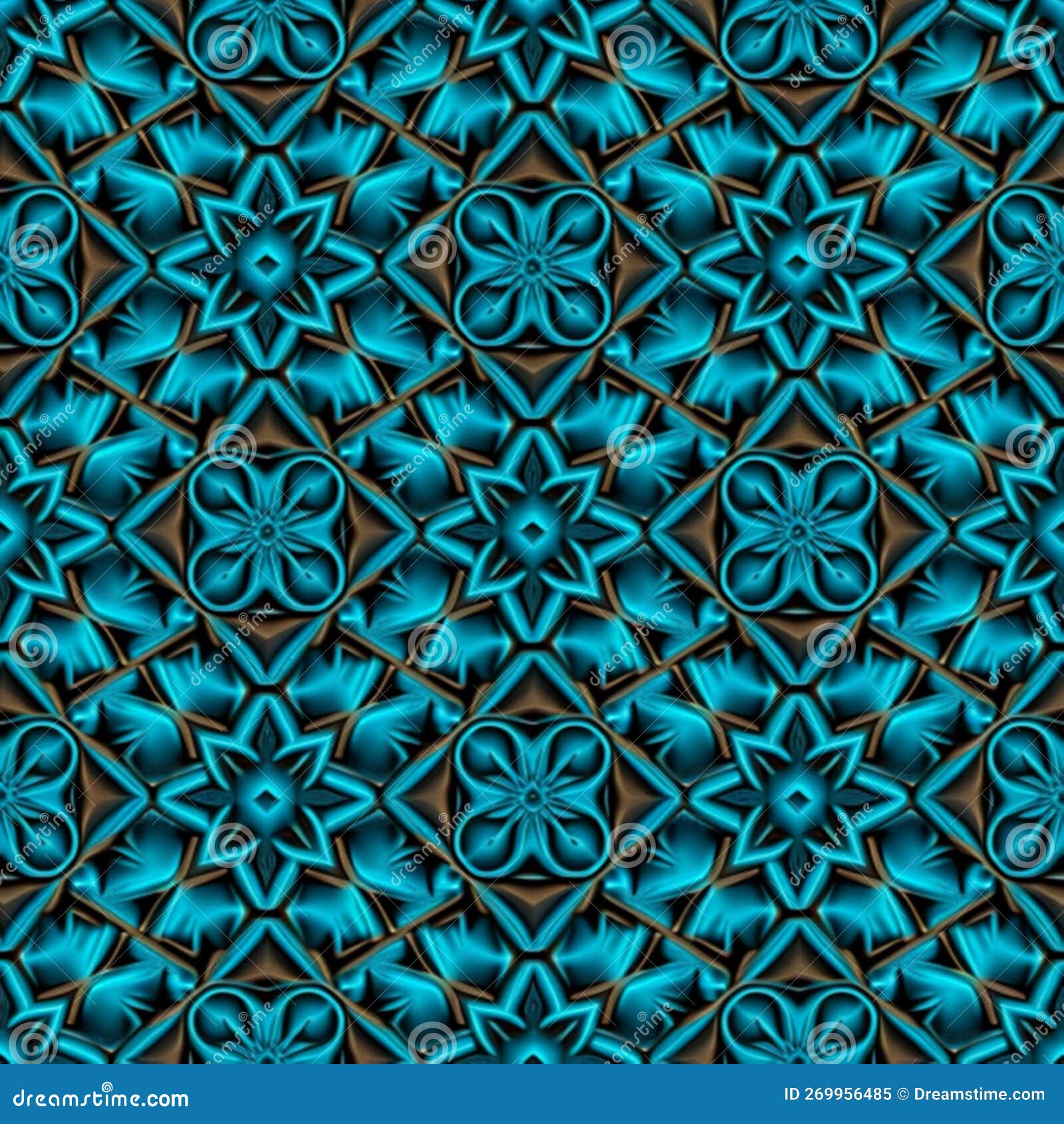 Blue Modern Pattern in Graphic Design Stock Illustration - Illustration ...