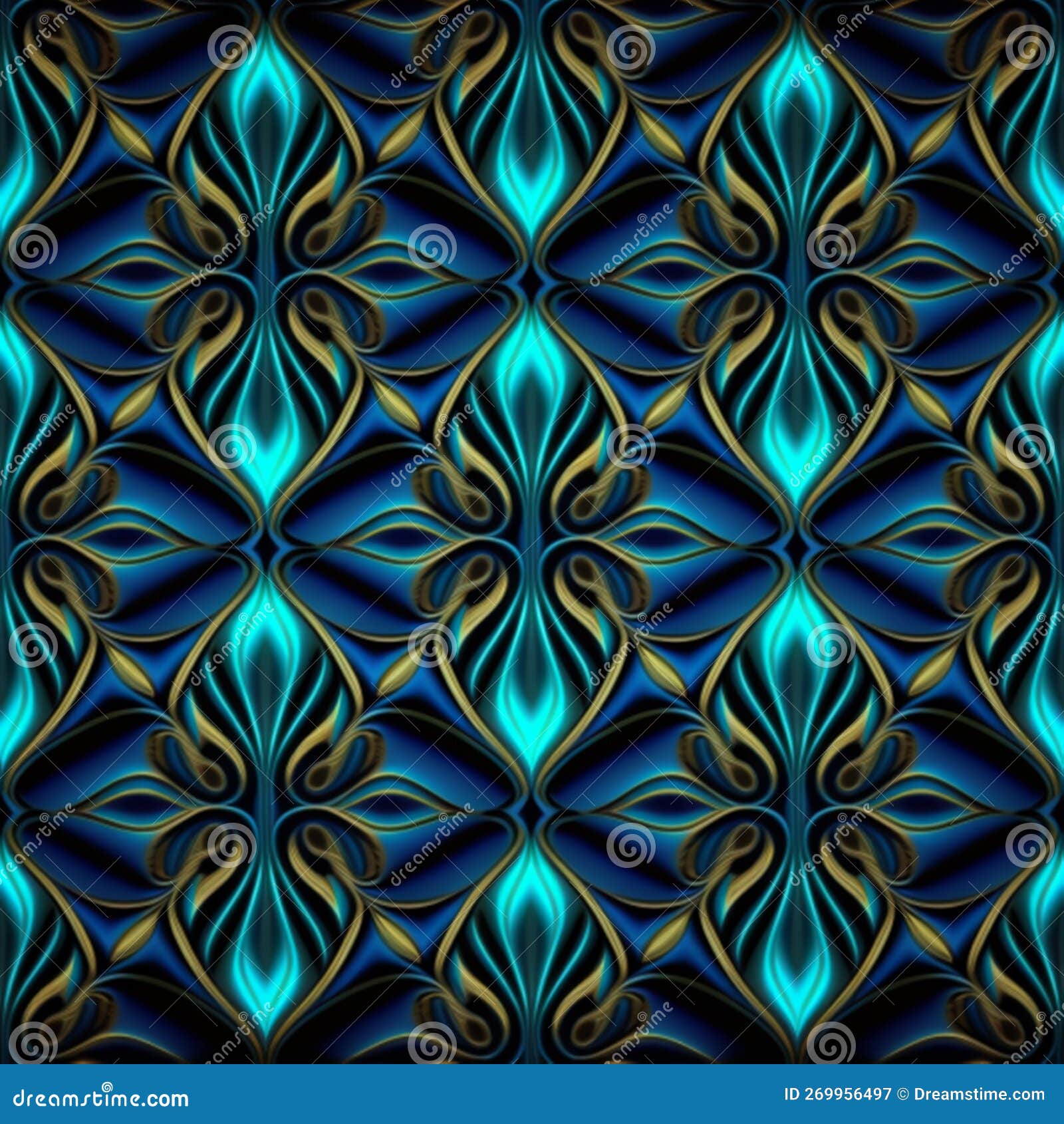 Blue Modern Pattern in Graphic Design Stock Illustration - Illustration ...