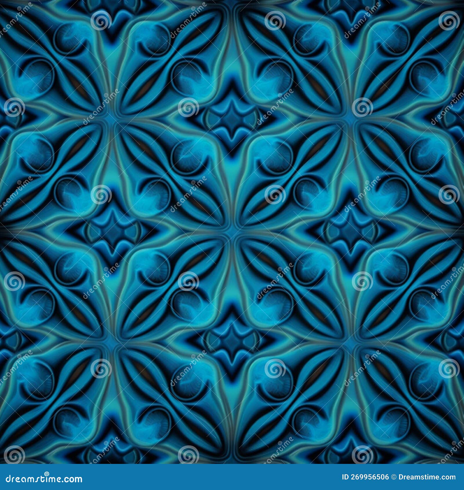 Blue Modern Pattern in Graphic Design Stock Illustration - Illustration ...