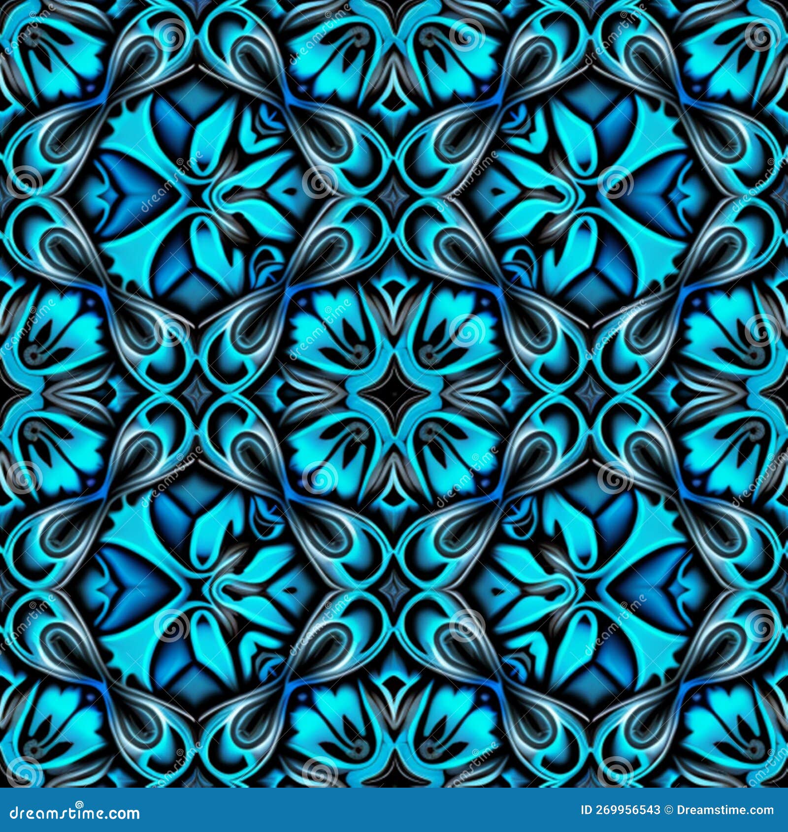 Blue Modern Pattern in Graphic Design Stock Illustration - Illustration ...