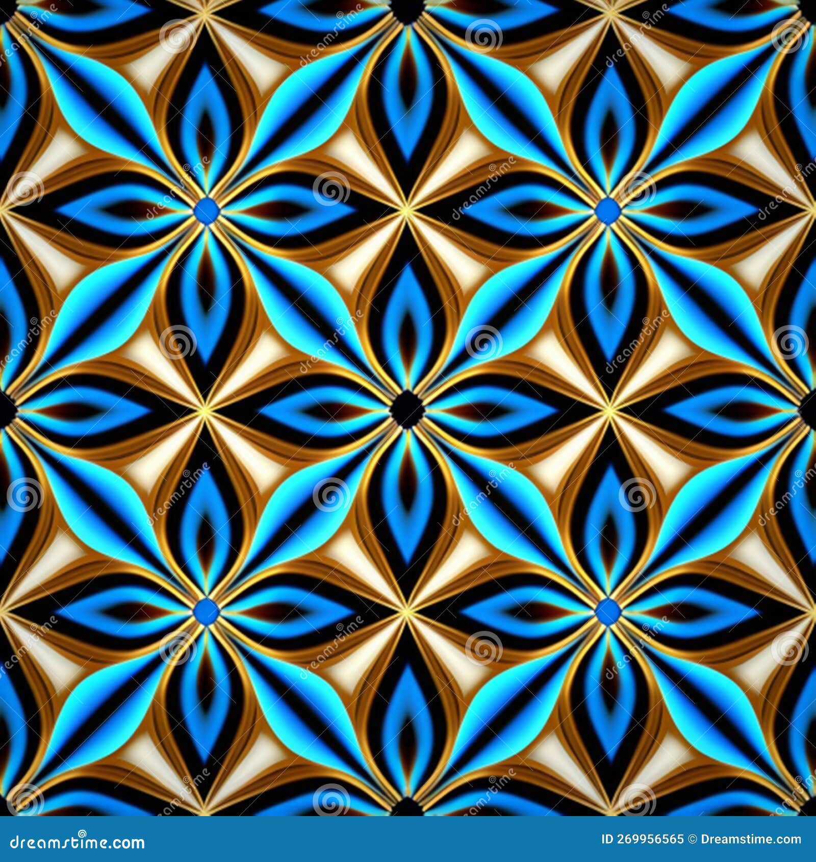 Blue Modern Pattern in Graphic Design Stock Illustration - Illustration ...